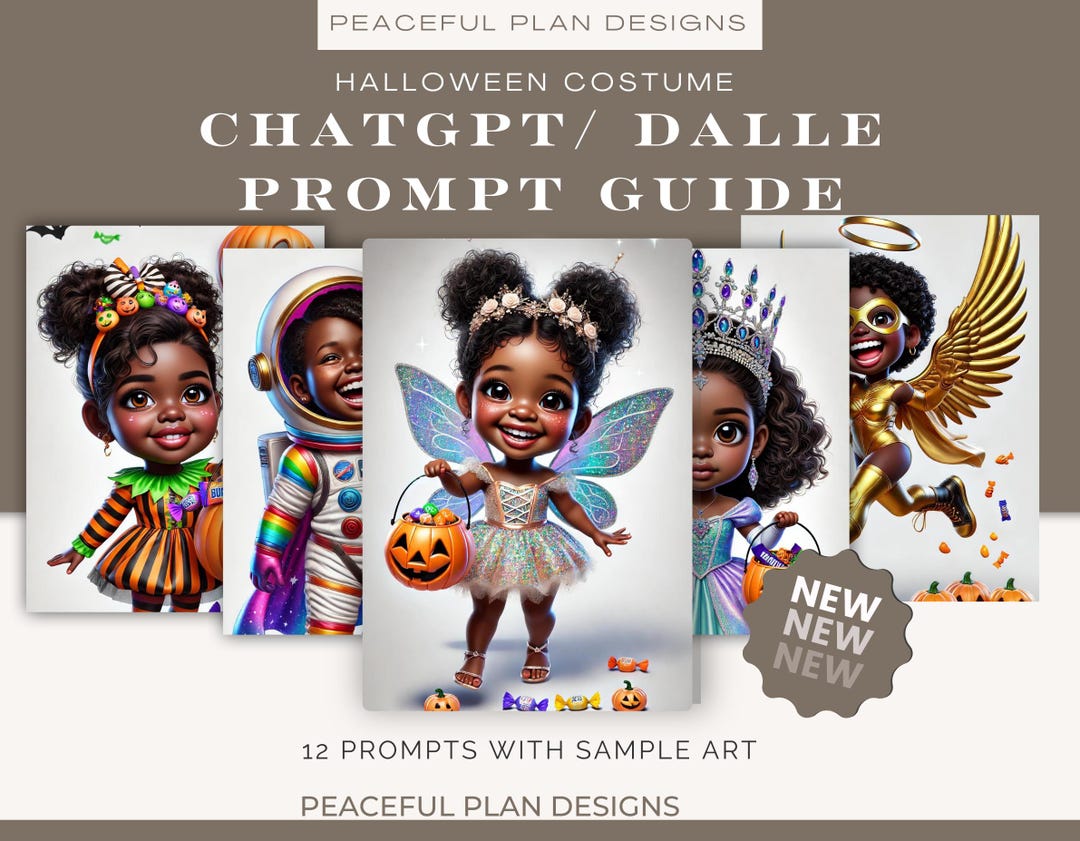 Chatgpt DALLE Halloween Caricature Prompt Guide A.I Generated - Etsy