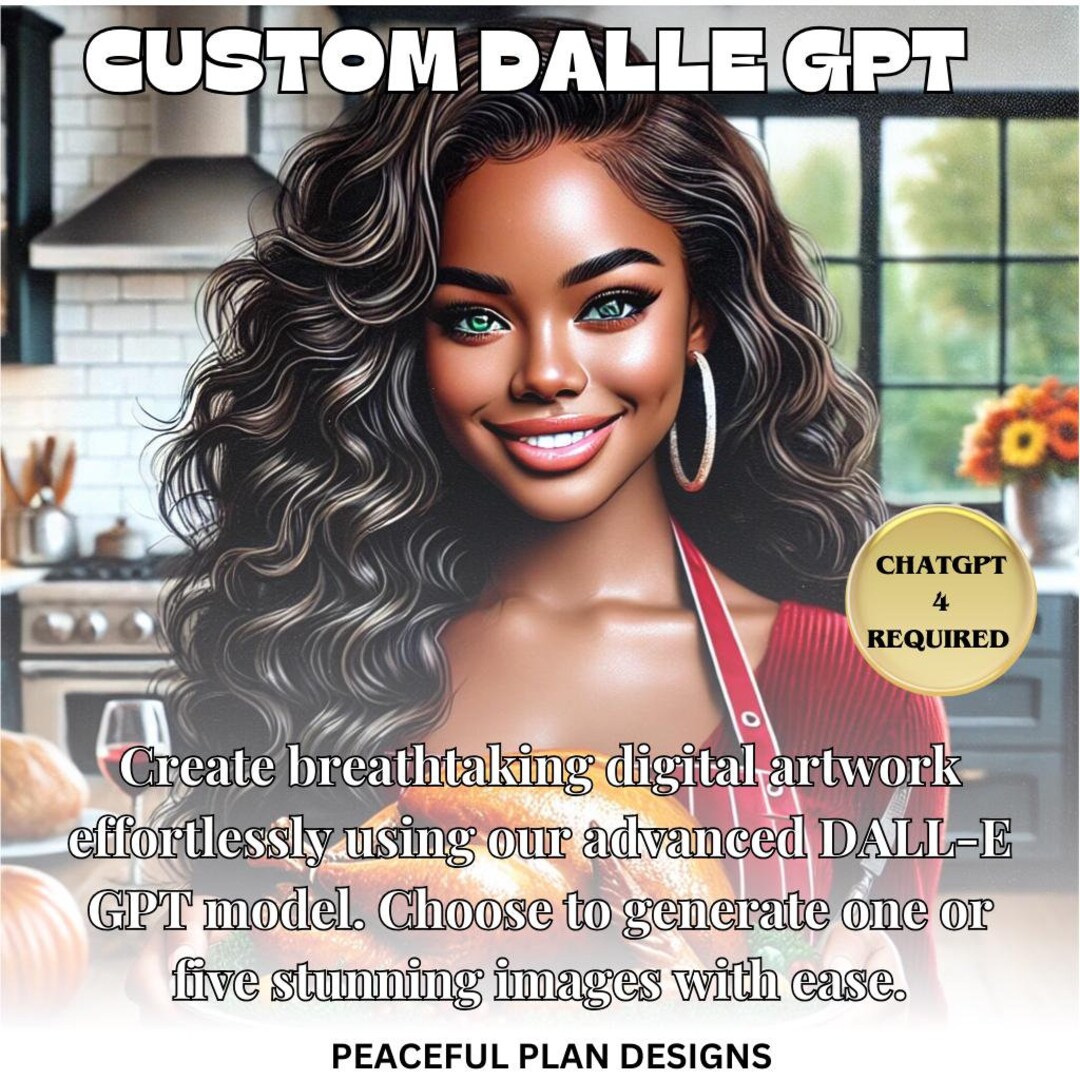 Custom DALL-E GPT Thanksgiving Dinner Creator Push Button Art Maker Automatic AI Art Creation ...
