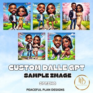 Custom DALL-E GPT Realistic Chibi Couple Creator Push Button Art Maker AI Art Creation Tool ...