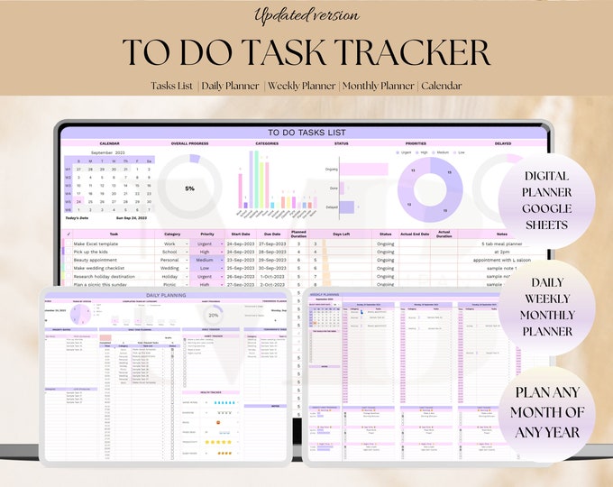 To Do List Task Priority Matrix Daily Weekly Monthly Planner Google ...