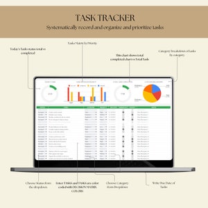 Task Priority Tracker Eisenhower Matrix Excel Google Spreadsheet Template Daily Task Checklist ...