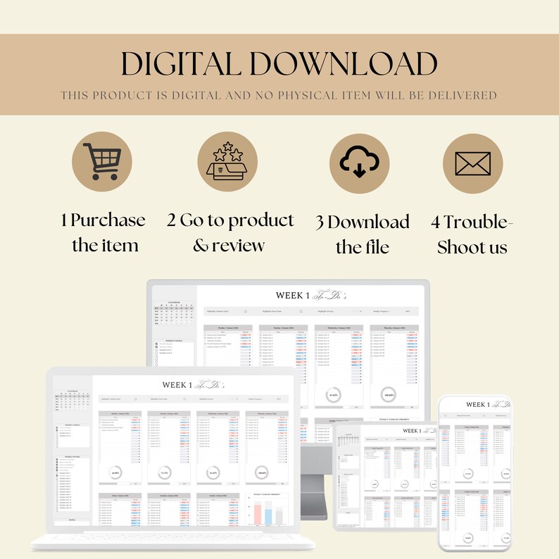 Digital Checklist Template Excel Spreadsheet to Do List Template ...