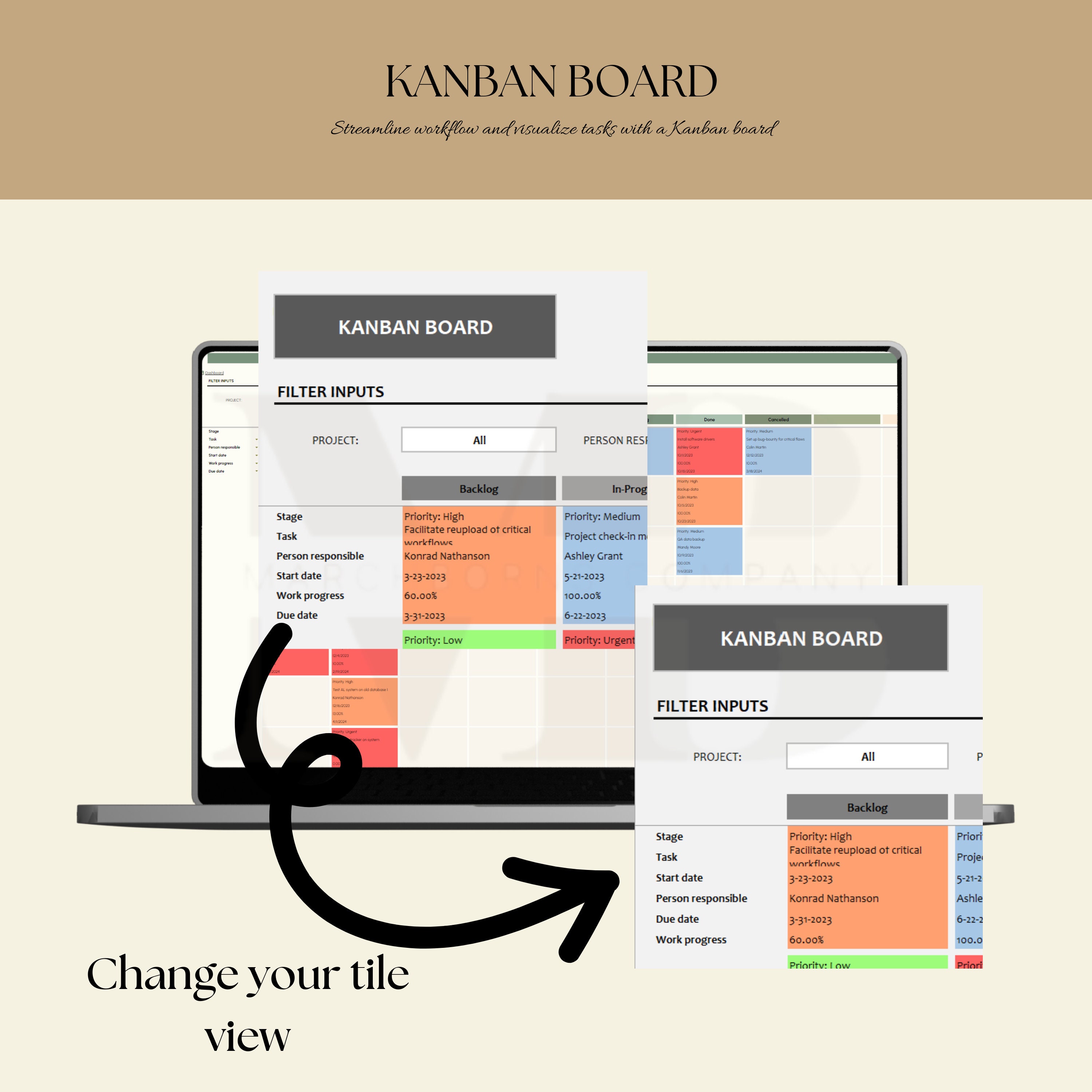 Excel Multi Project Management Tool Project Tracker Project Planner ...