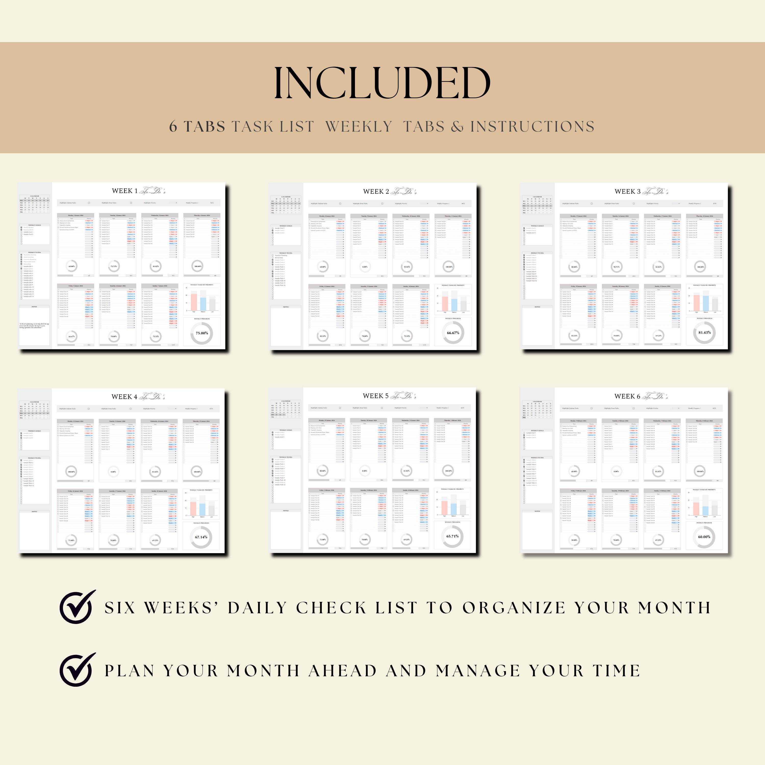 Digital Checklist Template Excel Spreadsheet to Do List Template ...