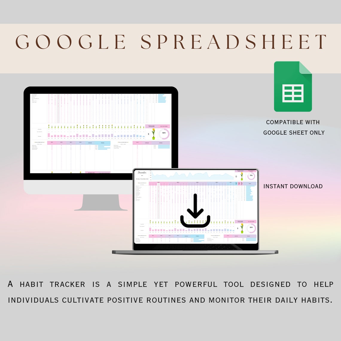2023 & 2024 Habit Tracker Spreadsheet Google Sheets Template - Etsy