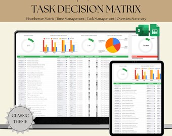 Decision Matrix Google Sheets Excel Template Daily Task Priority ...