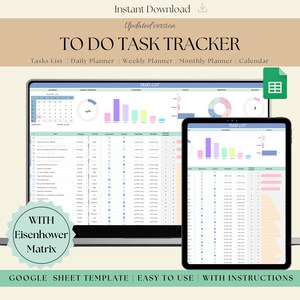 Task to Do List Tracker Google Sheet Task Planner Decision Matrix Task ...