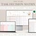 Excel Task Priority Tracker Eisenhower Decision Matrix ADHD Time ...
