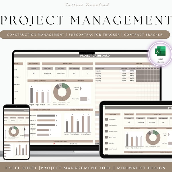 Construction Project Plan Template - Etsy