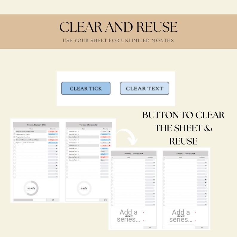 Digital Checklist Template Excel Spreadsheet to Do List Template ...