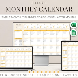 2026 Digital Calendar Template Google Sheets Planner Excel Spreadsheet ...
