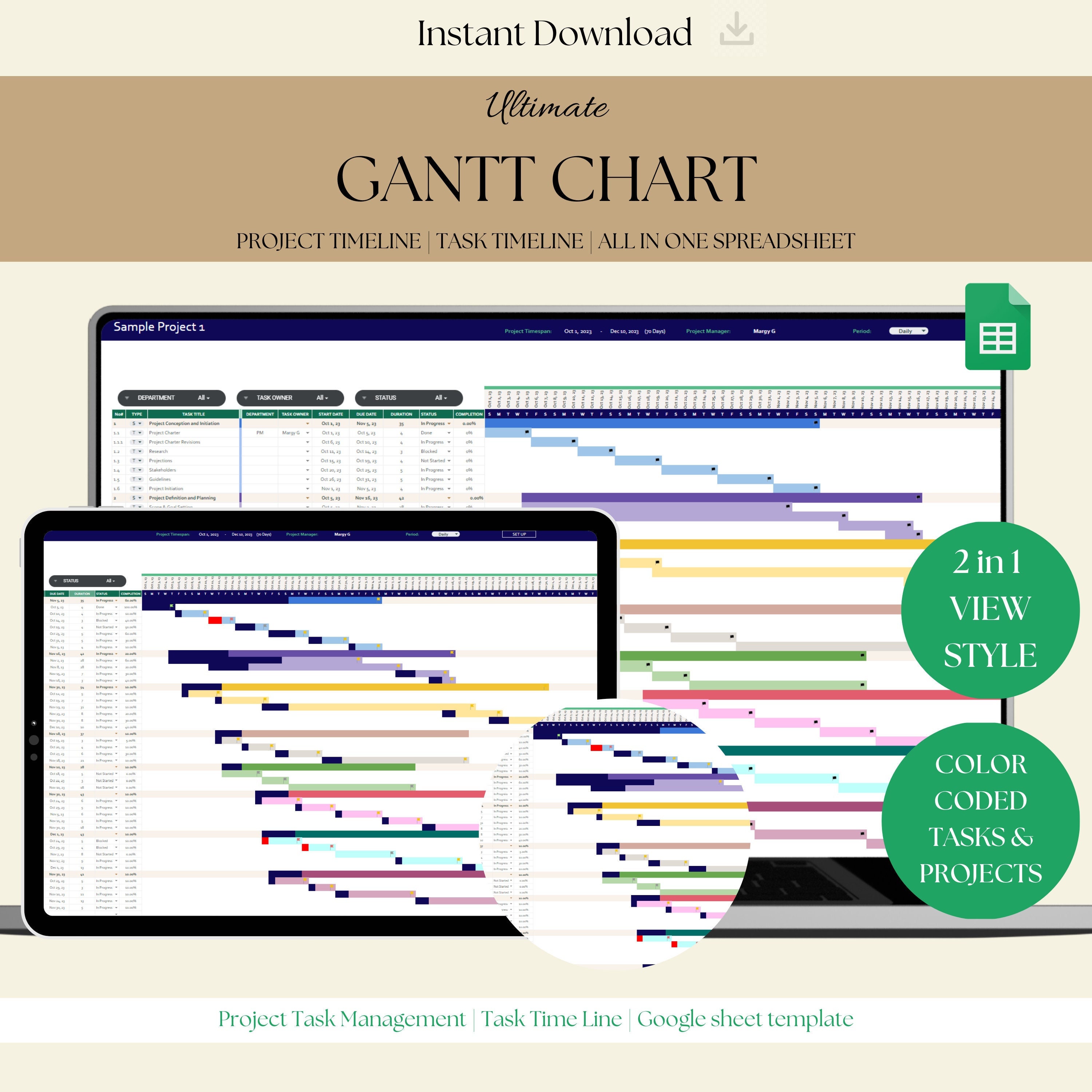 Gantt Chart Project Management Chart Project Timeline Project Plan ...