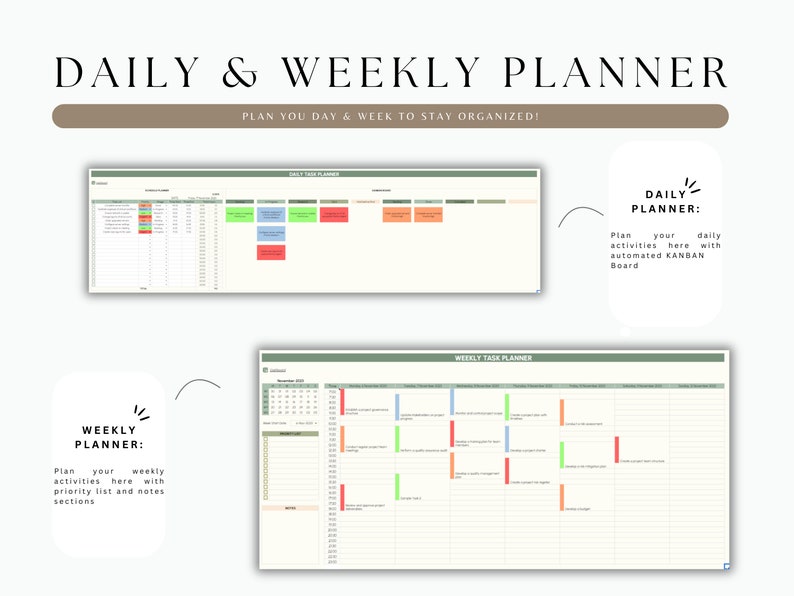Multi Project Planner Management Dashboard Excel Spreadsheet Template ...