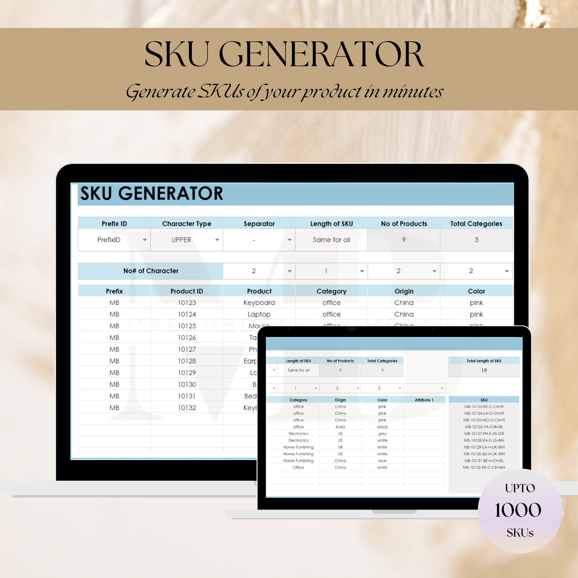 Amazon Seller FBA Google Spreadsheet Template With SKU Generator ... Amazon Seller FBA Google Spreadsheet Template With SKU Generator ...