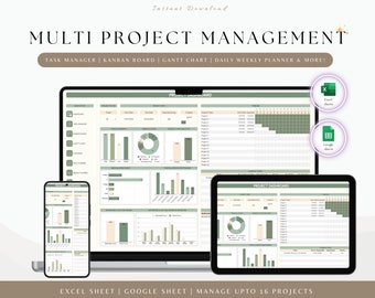 Project Management Dashboard Excel Template Automatic Dashboard ...