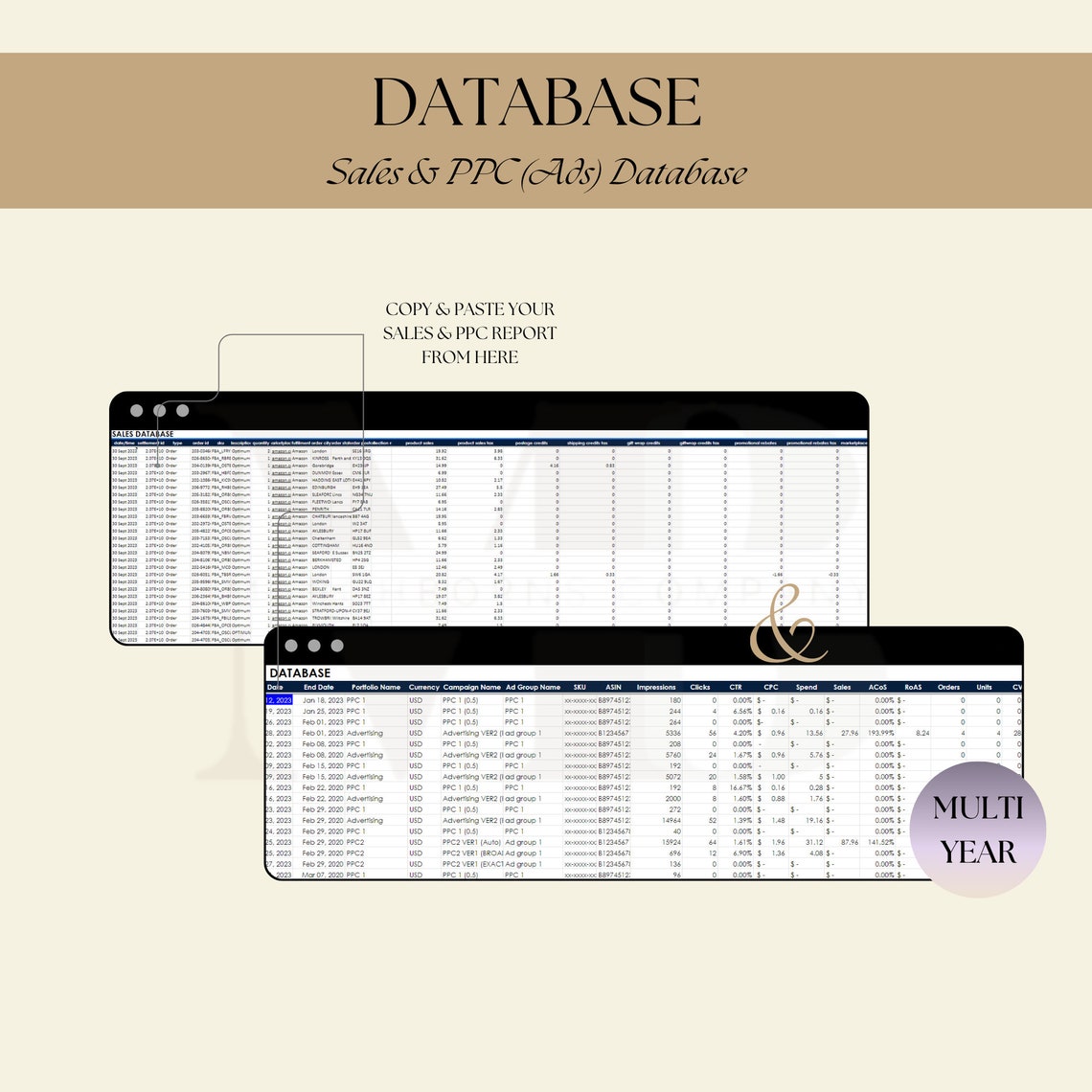 Amazon FBA Sales Dashboard Excel Sheets Amazon Seller Sheet FBA Profit ...