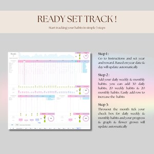 2023 & 2024 Habit Tracker Spreadsheet Google Sheets Template Habit ...