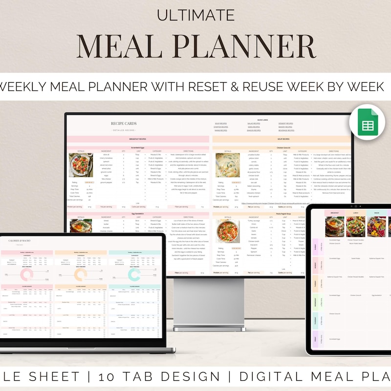Family Meal Planner - Etsy