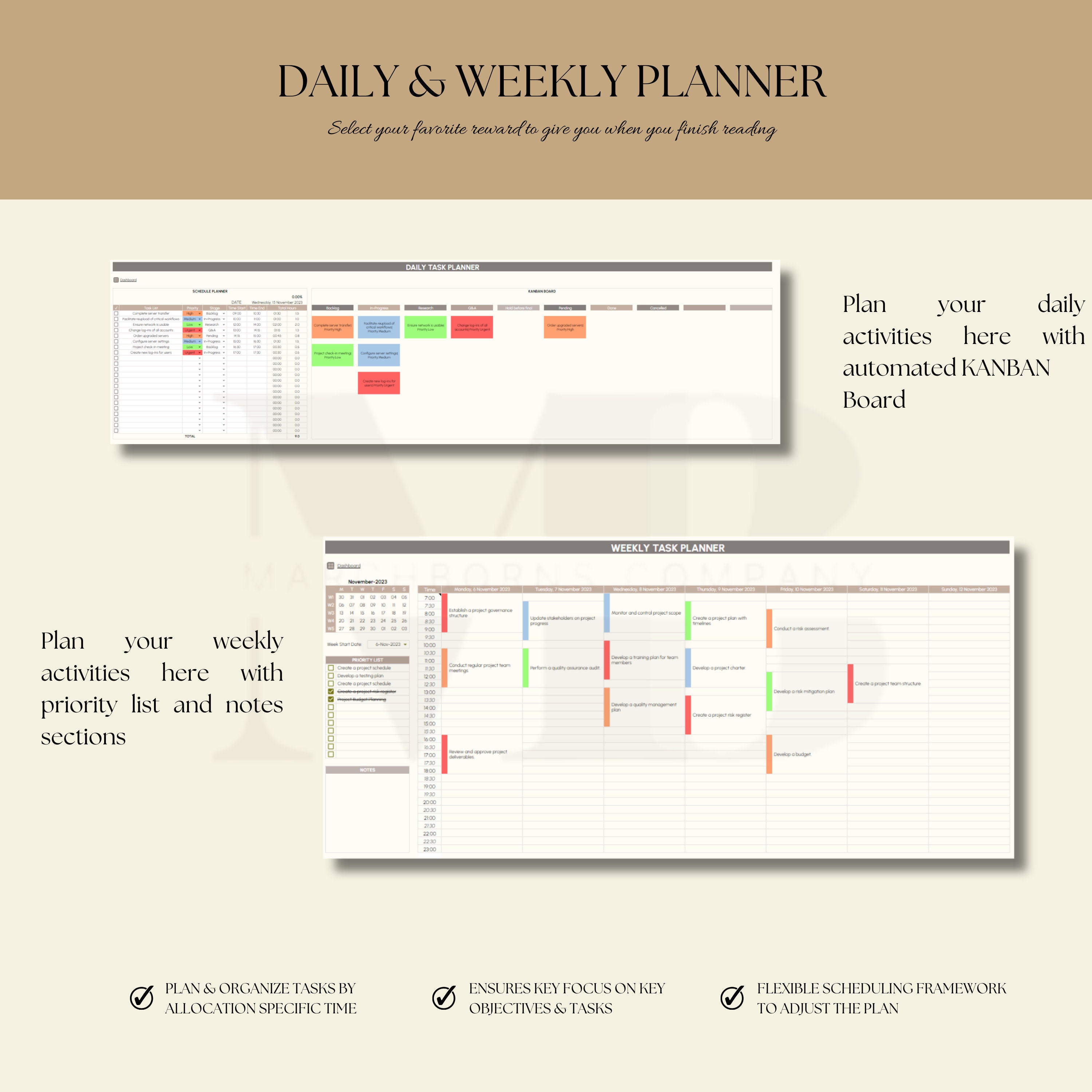 Excel Multi Project Management Tool Project Tracker Project Planner ...