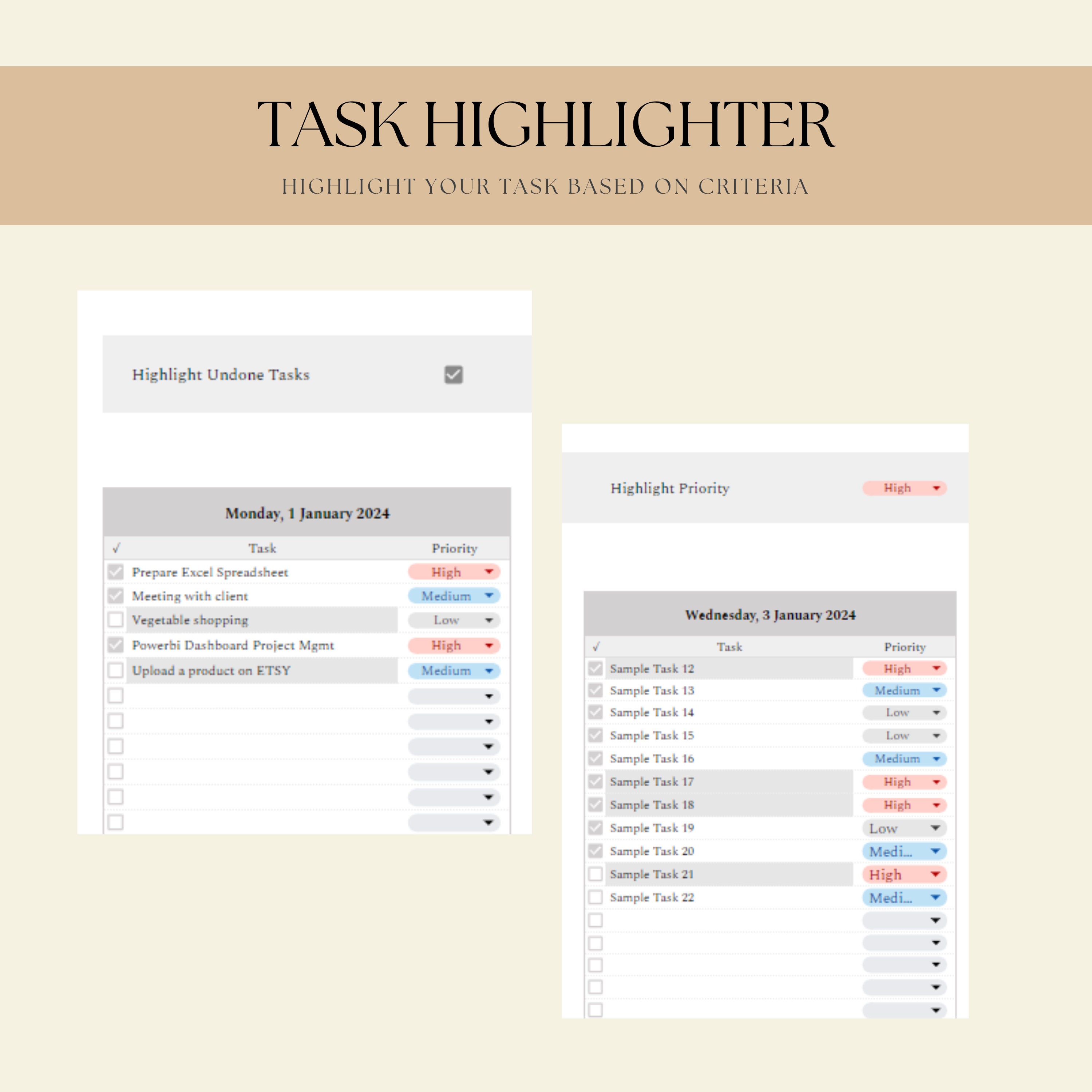 Digital Checklist Template Excel Spreadsheet to Do List Template ...