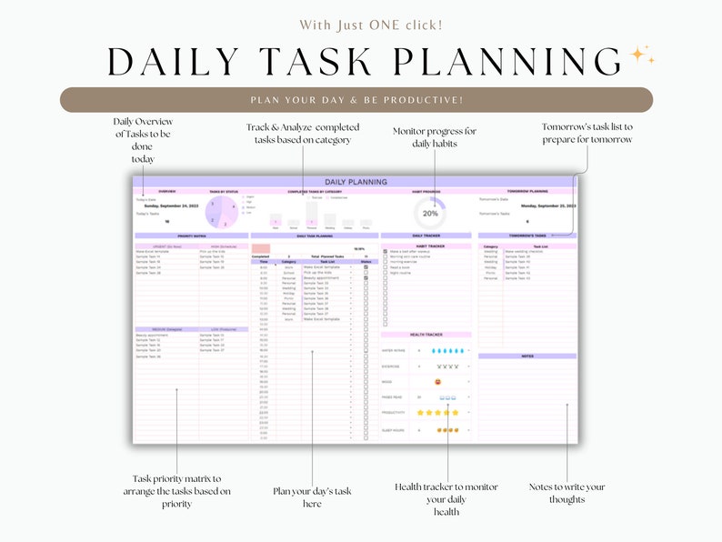 To-do List Task Tracker Daily Schedule Checklist Urgent Important ...