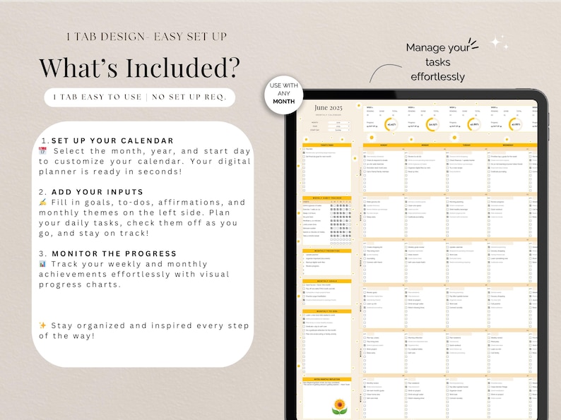 2026 Digital Calendar Template Google Sheets Planner Excel Spreadsheet ...