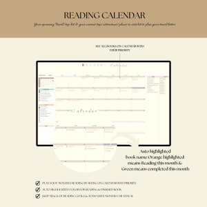 Reading Tracker Book Tracker With Digital Calendar Habit Tracker ...