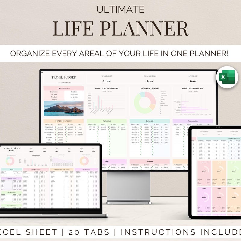 Excel Template Adhd - Etsy