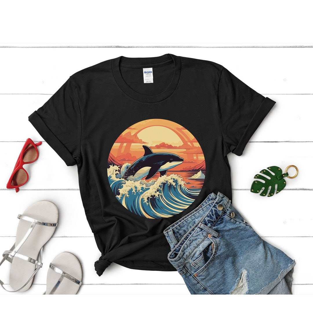 Vintage Style Orca Shirt Orca Whale Tshirt Vintage Ocean - Etsy