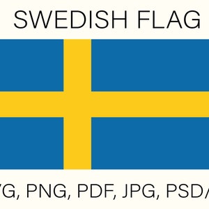 Swedish Flag SVG, Sweden Flag Digital Download, Swedish Flag PNG ...