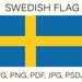 Swedish Flag SVG, Sweden Flag Digital Download, Swedish Flag PNG ...