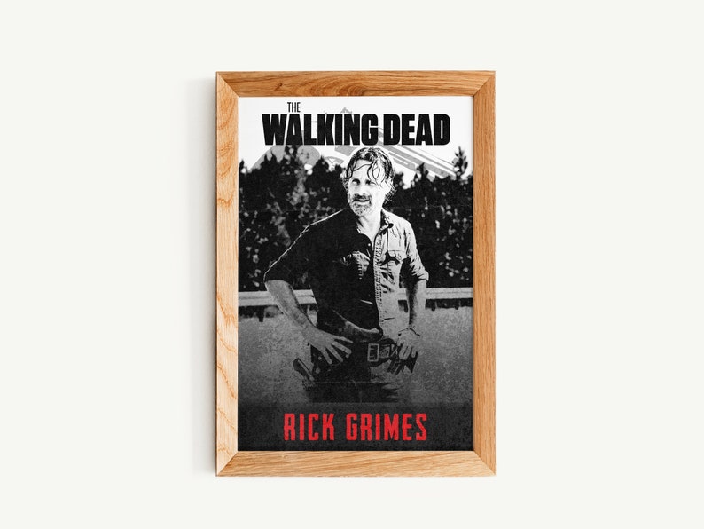 Rick Grimes, 5 Different Colour Bundle, Digital Print, the Walking Dead ...