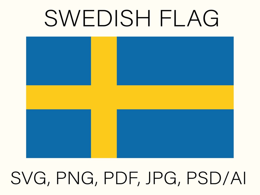 Swedish Flag SVG, Sweden Flag Digital Download, Swedish Flag PNG ...