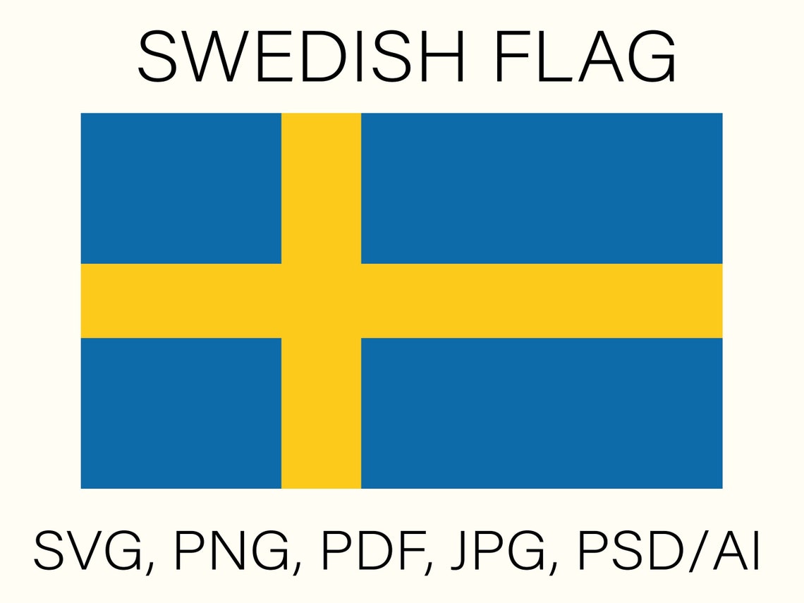 Swedish Flag SVG, Sweden Flag Digital Download, Swedish Flag PNG ...