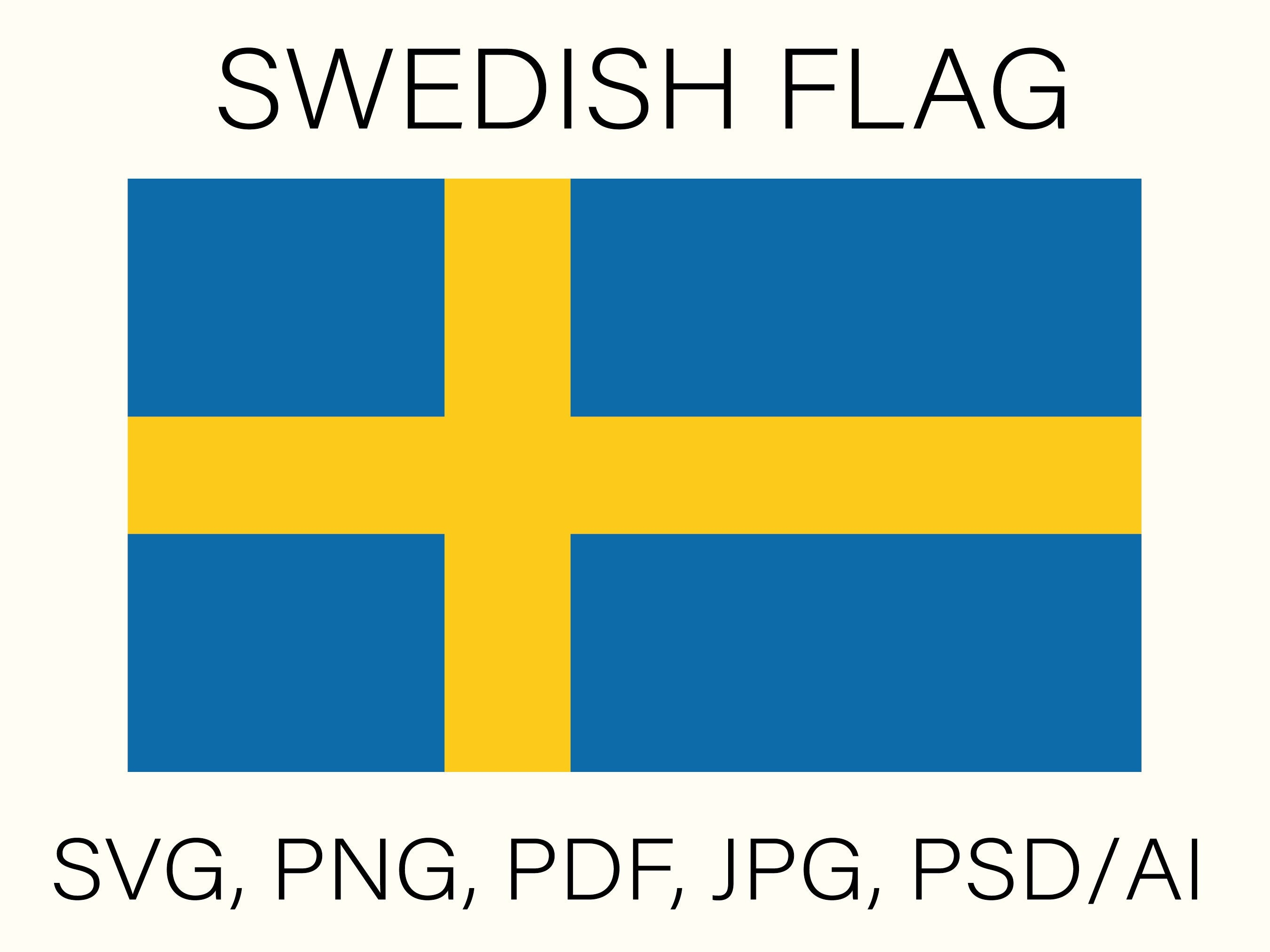 Swedish Flag SVG, Sweden Flag Digital Download, Swedish Flag PNG ...