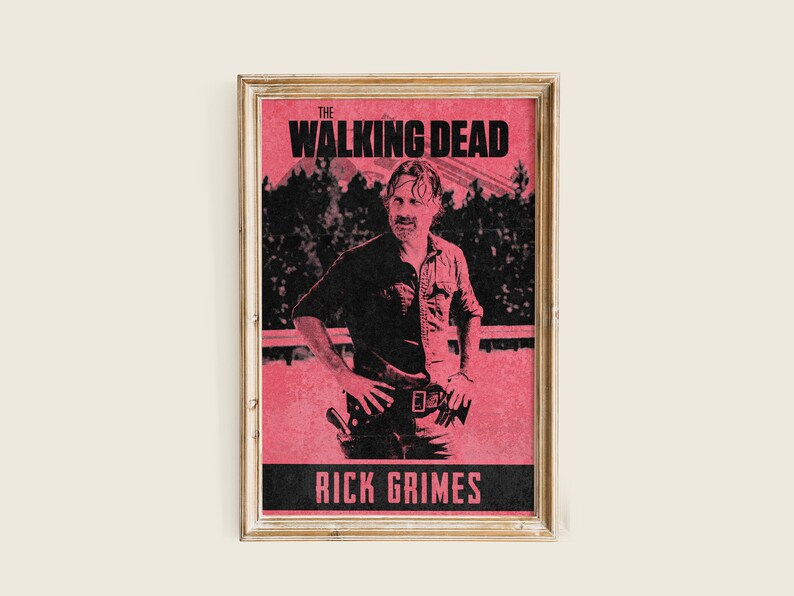 Rick Grimes, 5 Different Colour Bundle, Digital Print, the Walking Dead ...