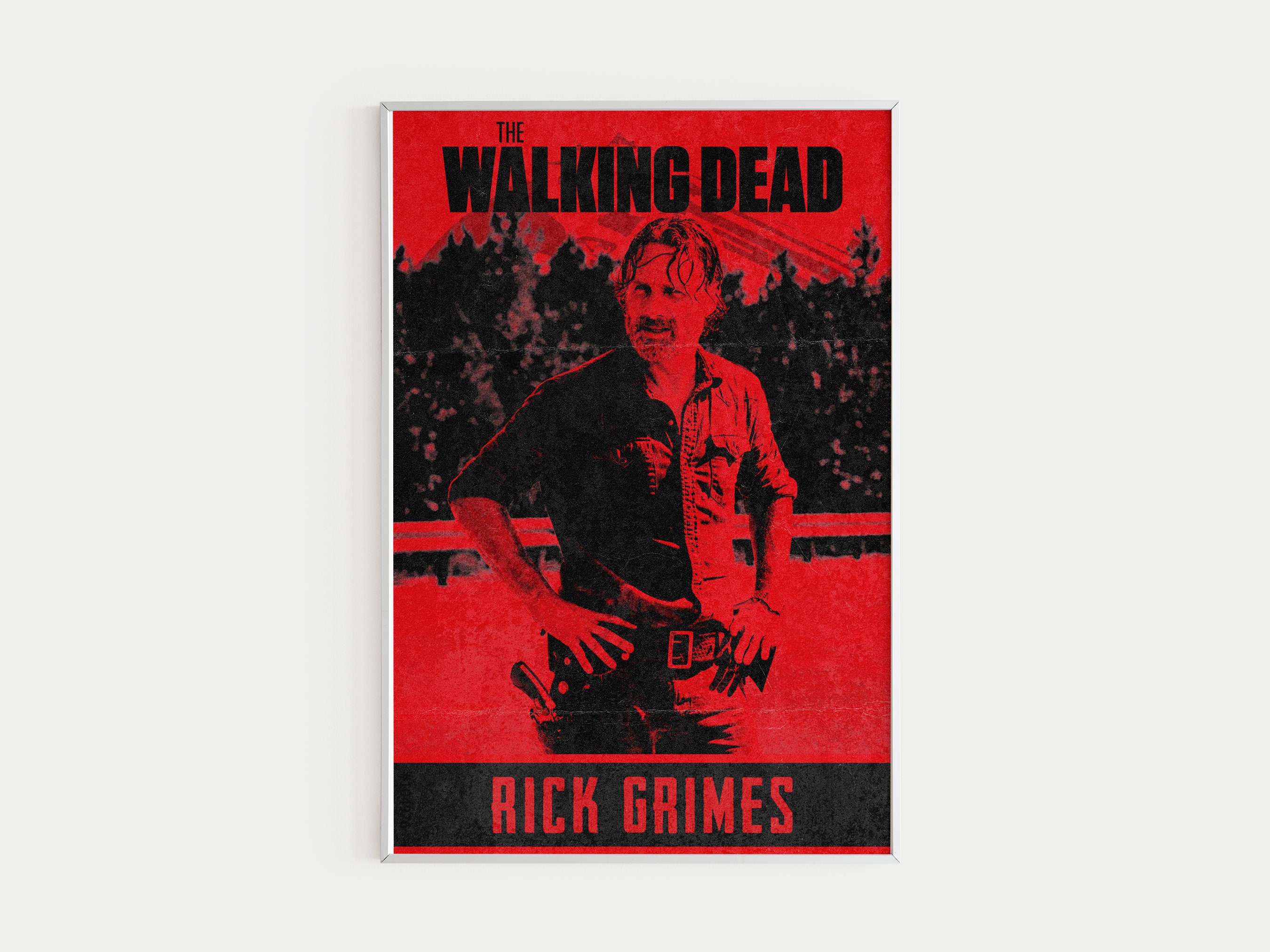 Rick Grimes, 5 Different Colour Bundle, Digital Print, the Walking Dead ...