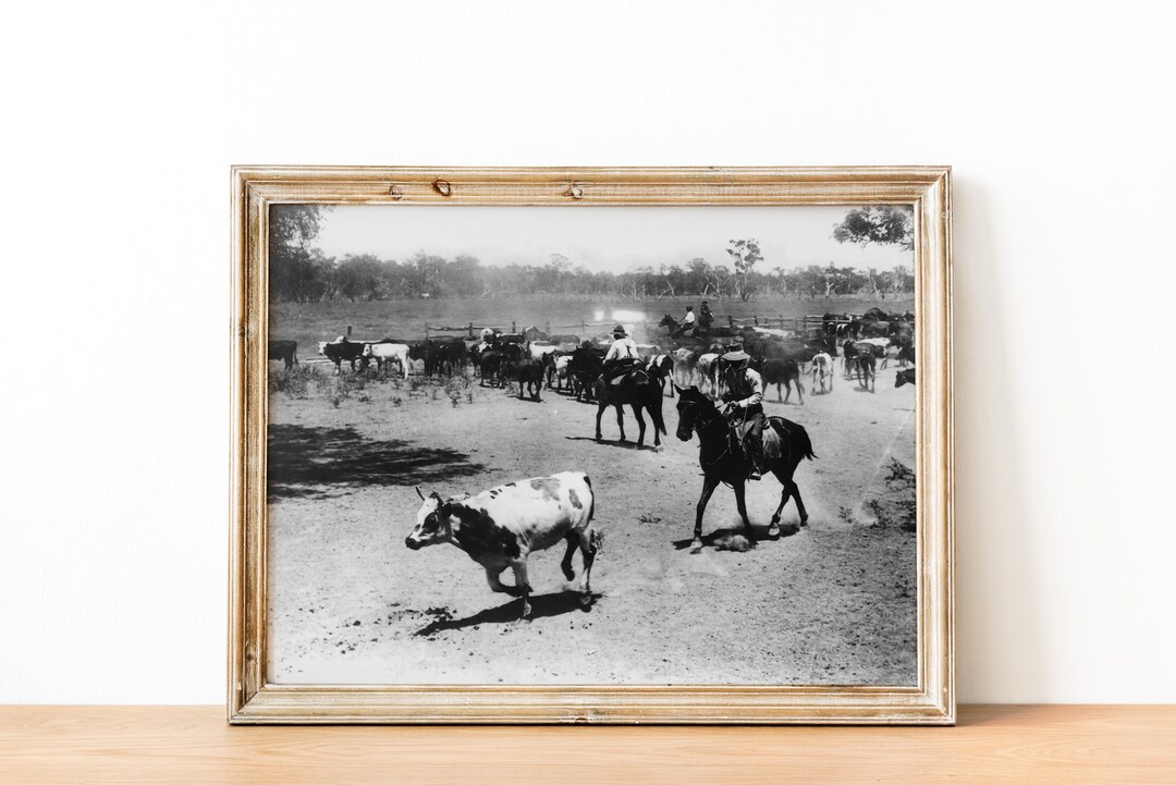 Vintage Cowboy Decor| Black & White Photography | Rustic Wall Art ...