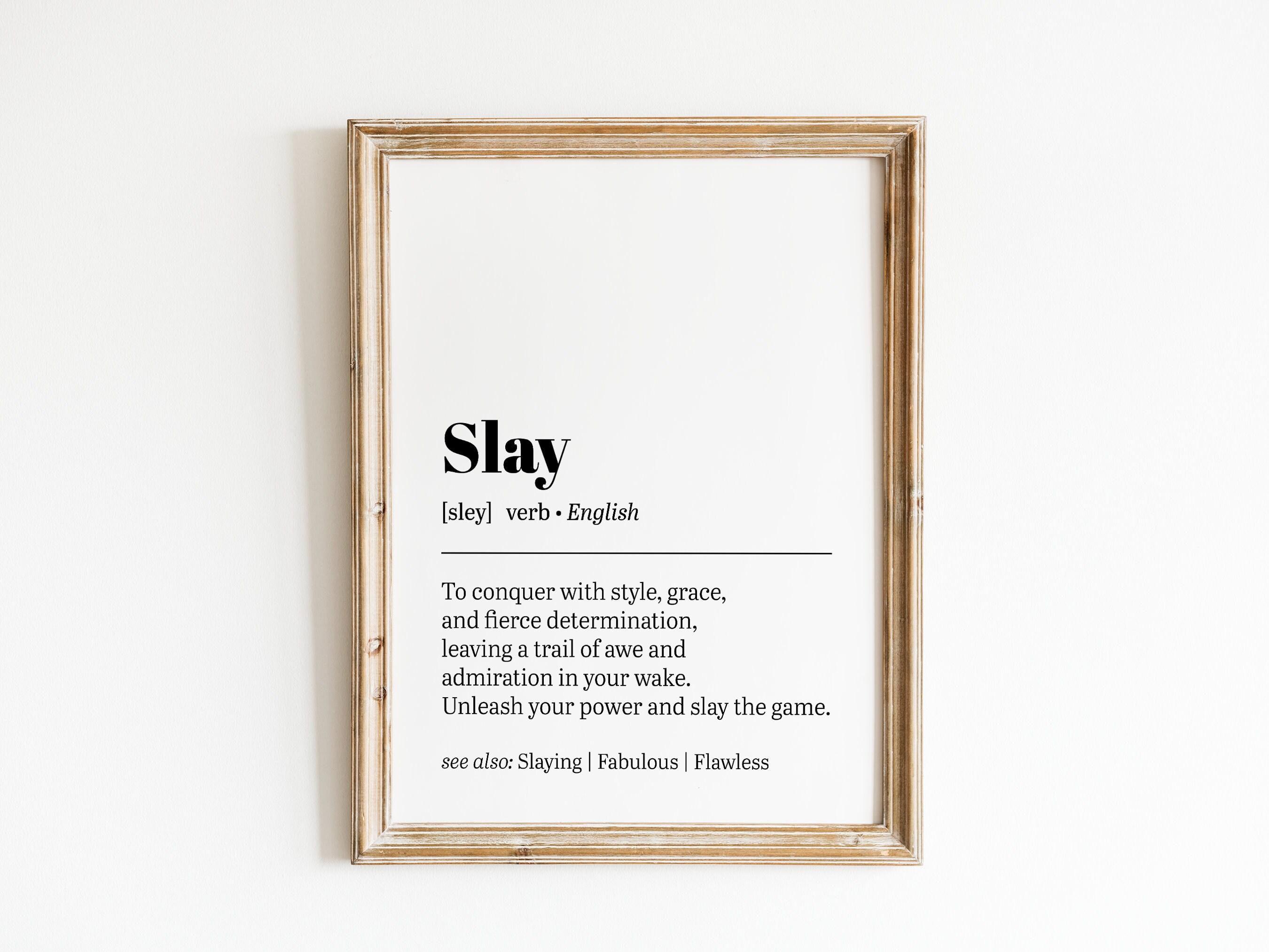 Slay Definition Printable Art Slay Quote Digital Art Slay Printable ...