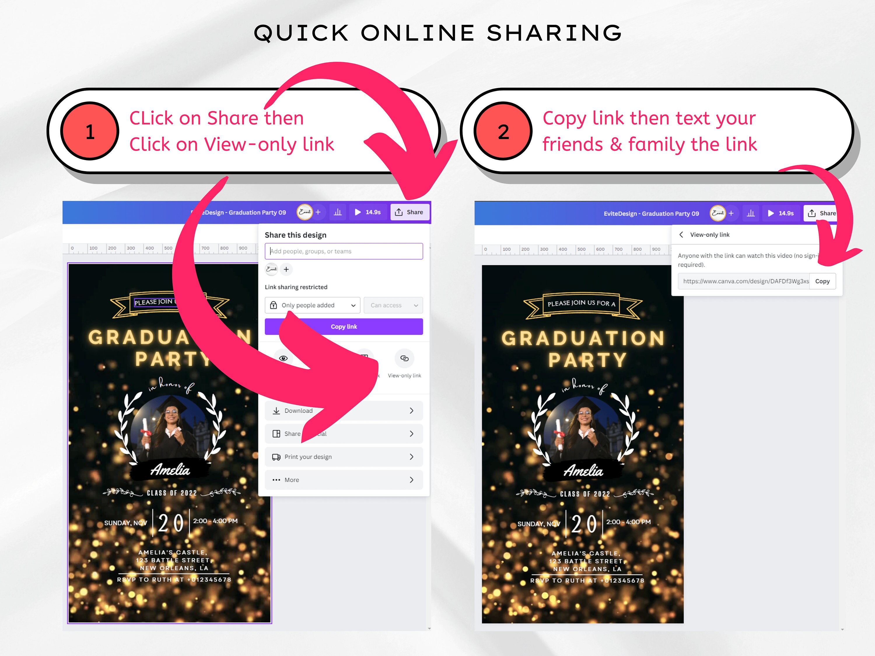 Electronic Graduation Invitation, Digital Video Graduation With Music ...