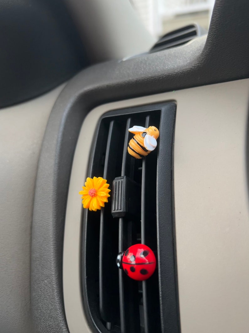 Cute Car Vent Clips Ladybug Bumblebee and Daisy Flower Set - Etsy