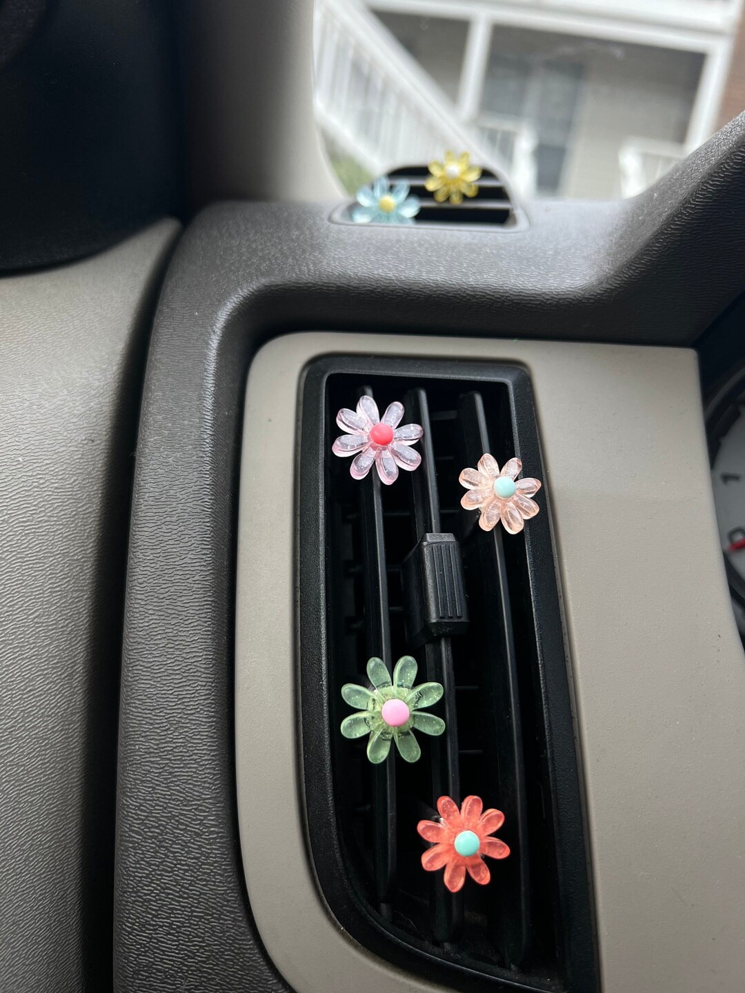Flower Vent Clips Cute Set of 3 Cute Boho Retro Hippie Car Decor Gifts ...