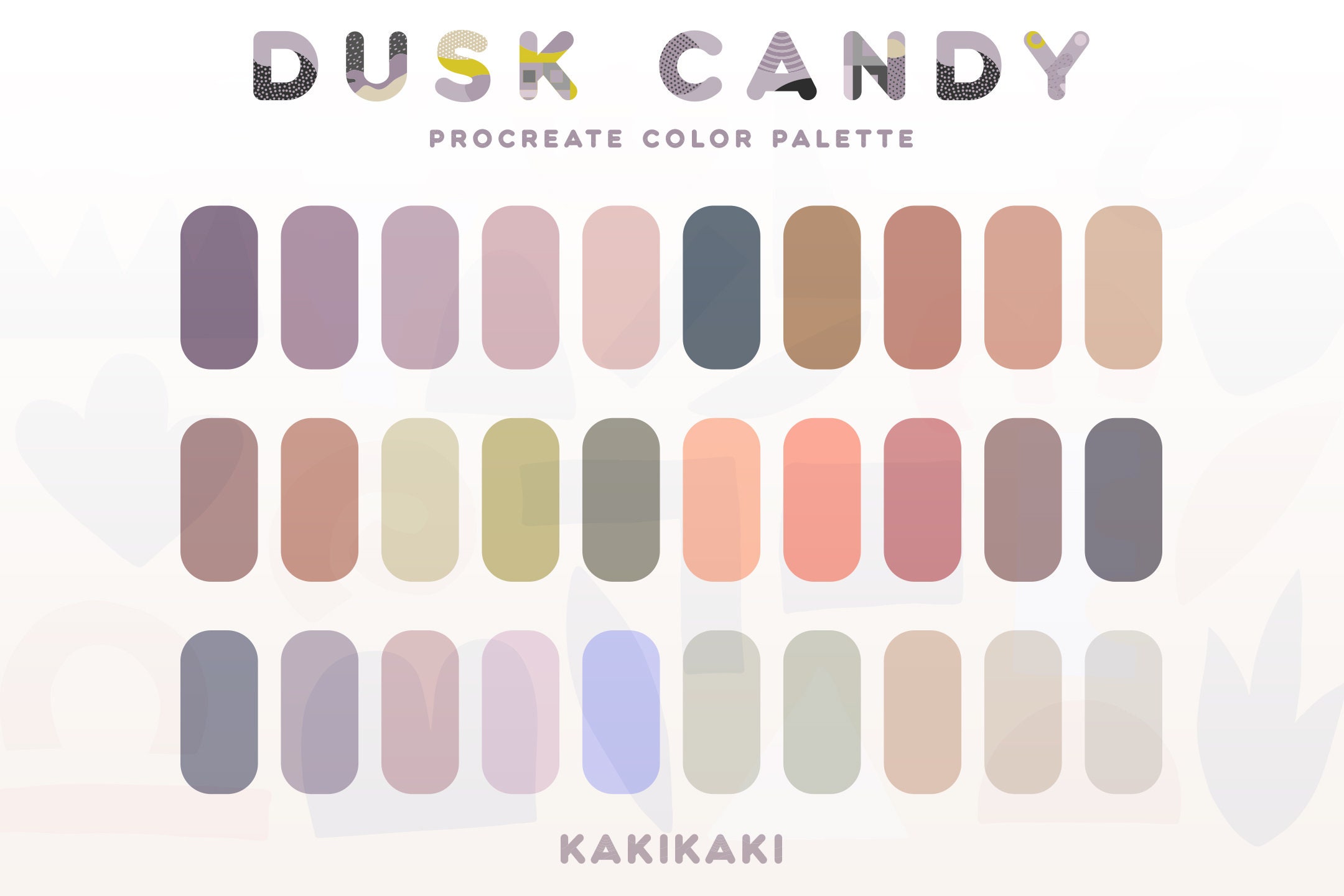 Dusk Candy | Procreate Color Palette | INSTANT DOWNLOAD | Procreate ...