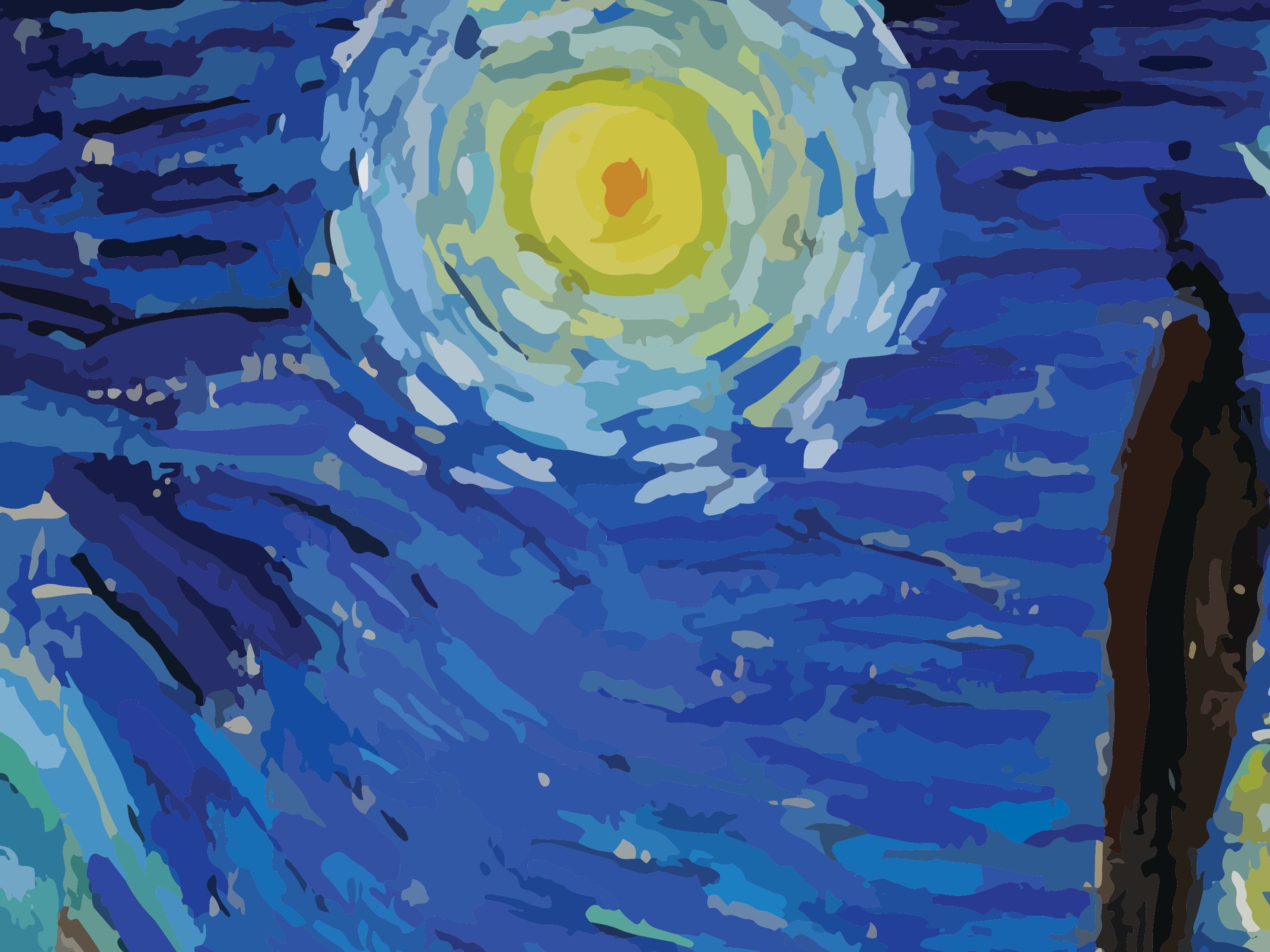 Starry Night SVG Digital Vector Download 40MB High-resolution Files ...