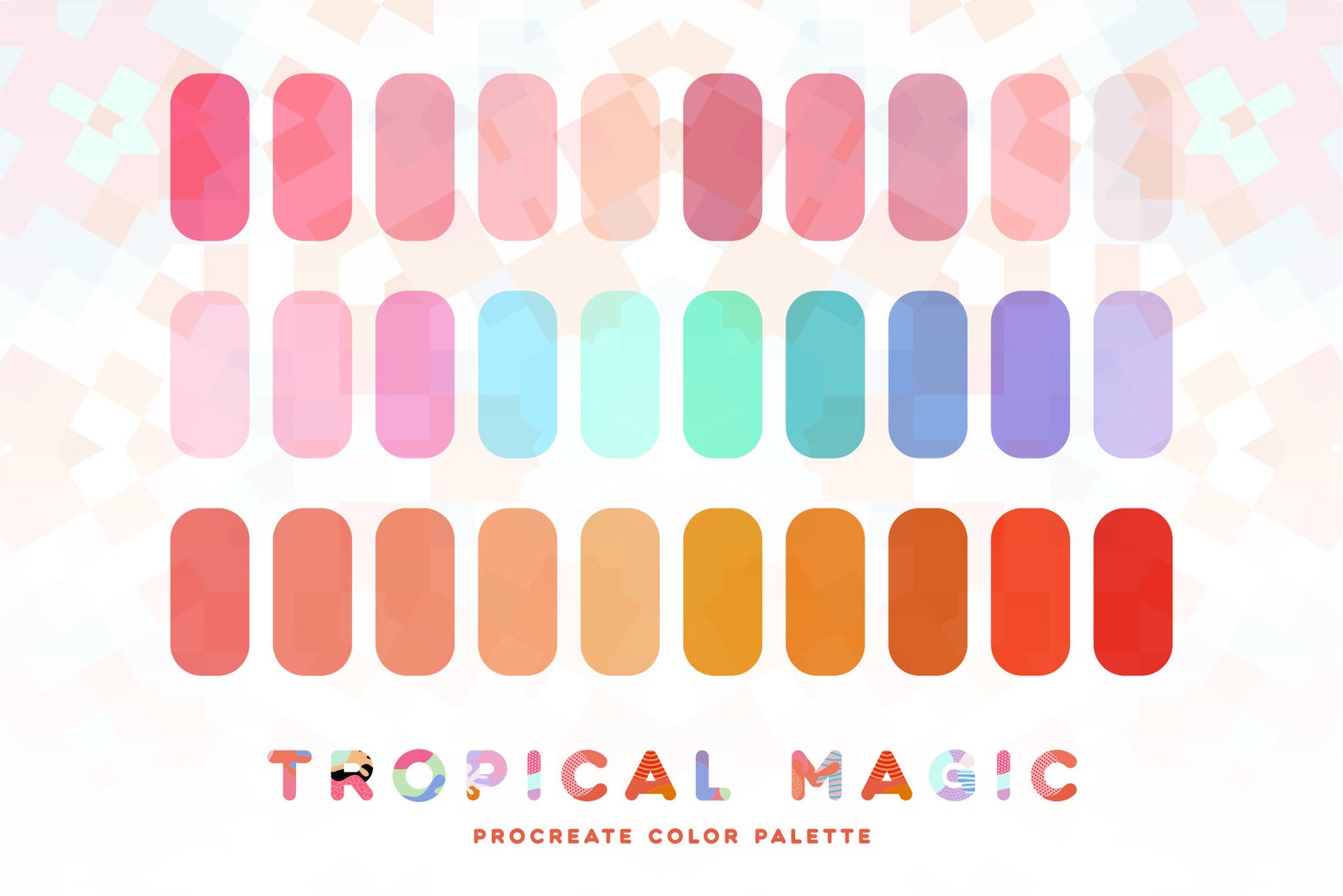 Tropical Magic | Hex COLOR Chart | Color Schemes | PROCREATE SWATCH ...
