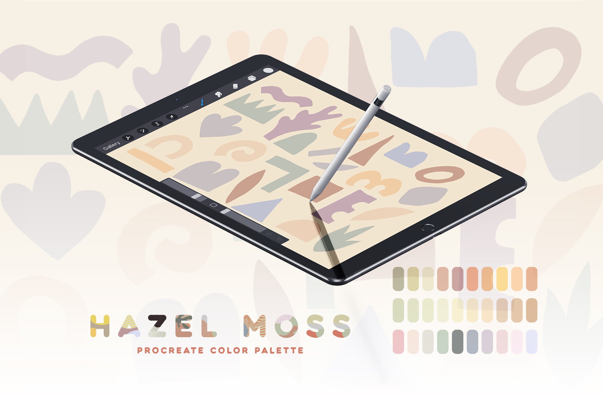 Hazel Moss | Procreate Color Palette | INSTANT DOWNLOAD | Woodland ...