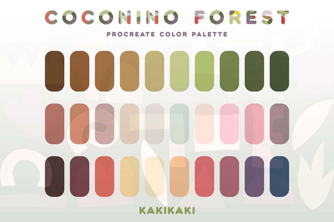 Coconino Forest | Procreate Color Palette | INSTANT DOWNLOAD | Forest ...