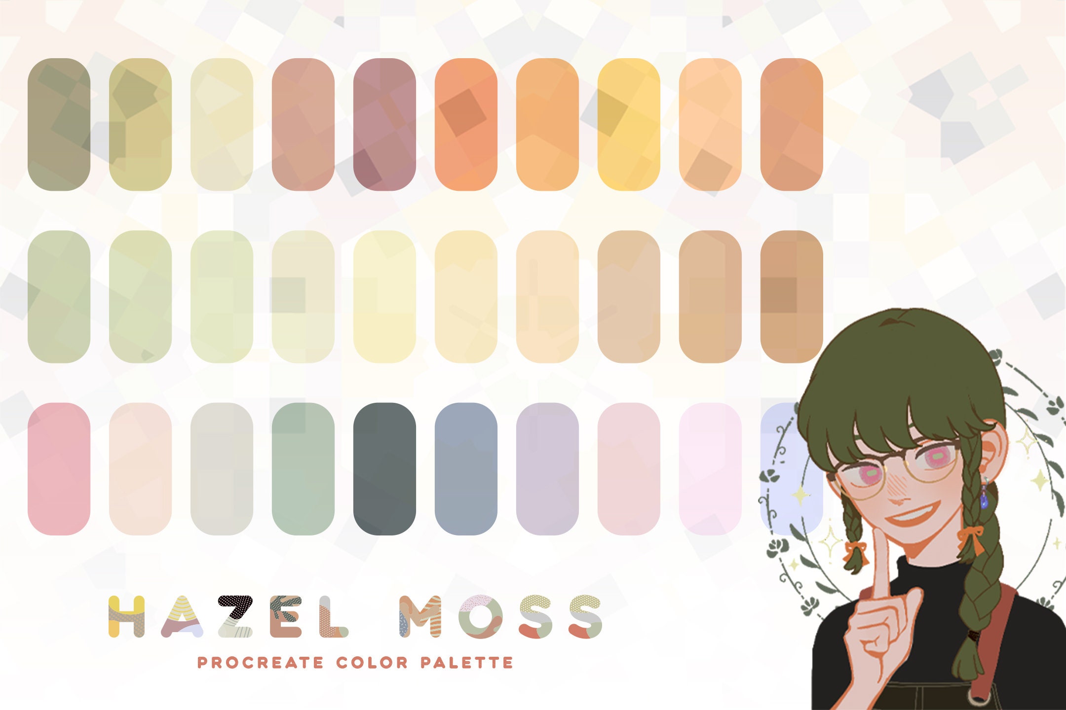 Hazel Moss Procreate Color Palette INSTANT DOWNLOAD | Etsy UK