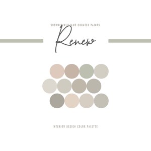 Renew Interior Design | Paint Color Palette | Mood Board | Modern Home ...