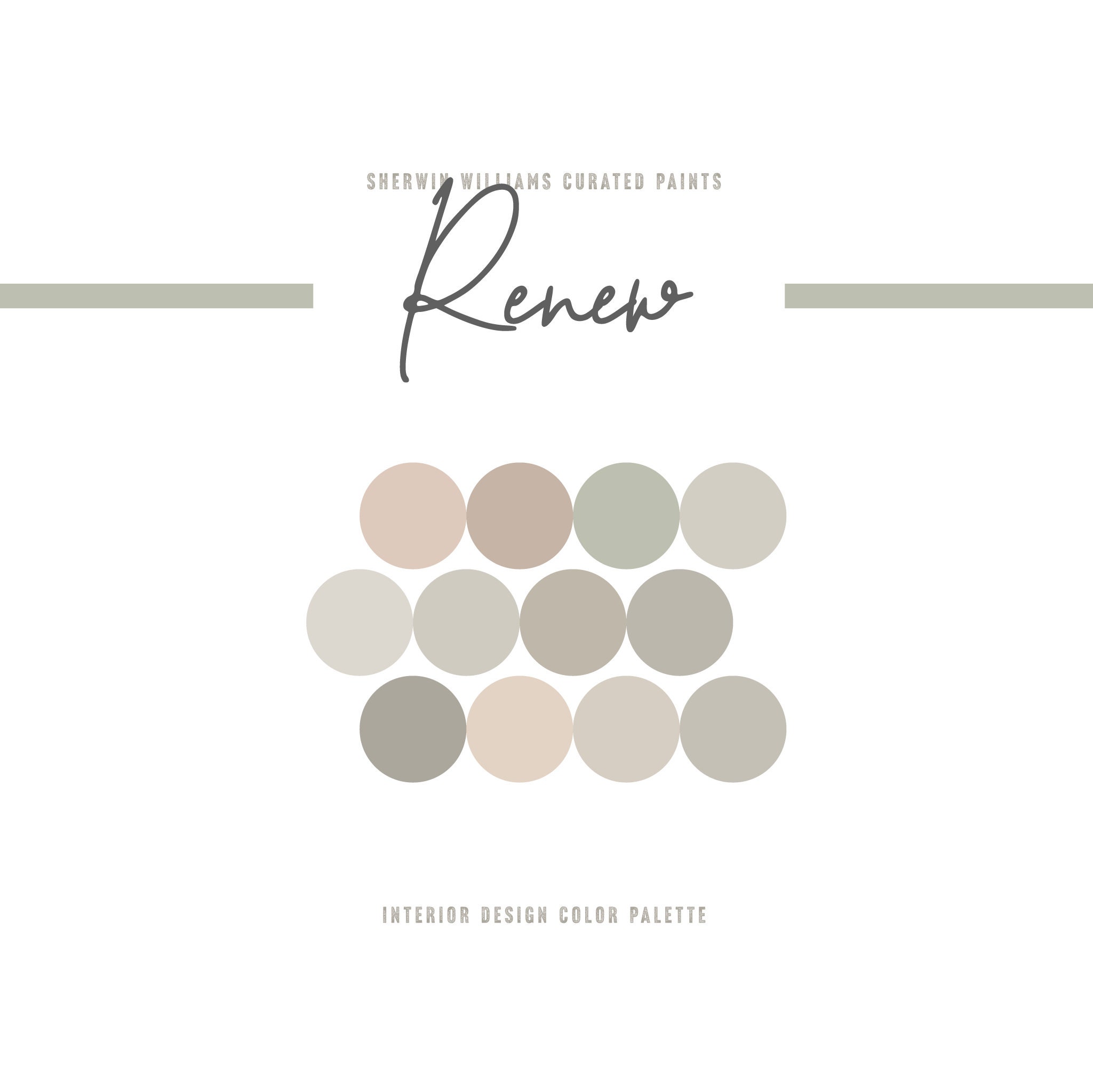 Renew Interior Design | Paint Color Palette | Mood Board | Modern Home ...